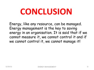 ENERGY MANAGEMENT USE OF FOSSIL FUEL | PPT