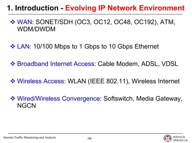 Internet Traffic Monitoring and Analysis | PPT | Internet | Computing