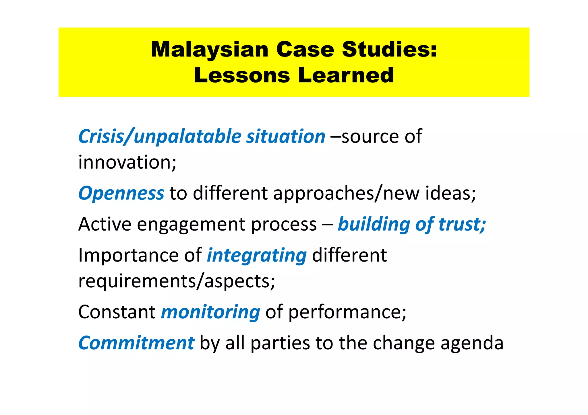 Kt case studies on urban innovations in kuala lumpur-malaysia summary | PPT