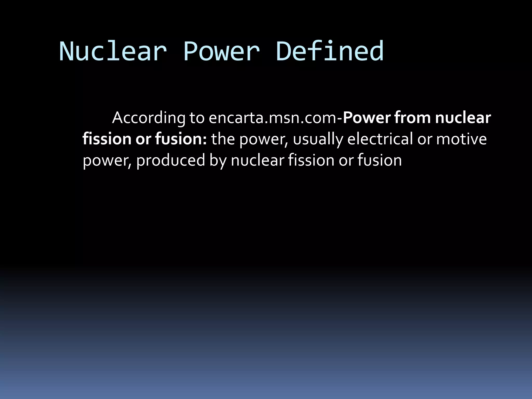 Nuclear Power | PPTX