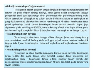 KONSERVASI TANAH DAN AIR PENGENDALIAN EROSI | PPTX