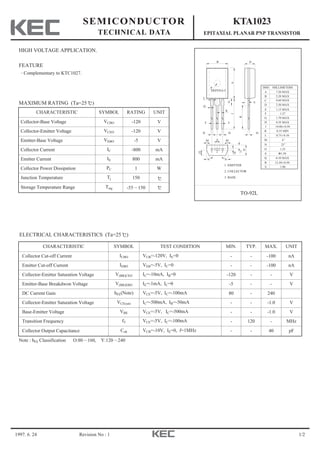 Original transistor PNP 2SA1023 KTA1023 A1023 1023 TO 92 New | PDF