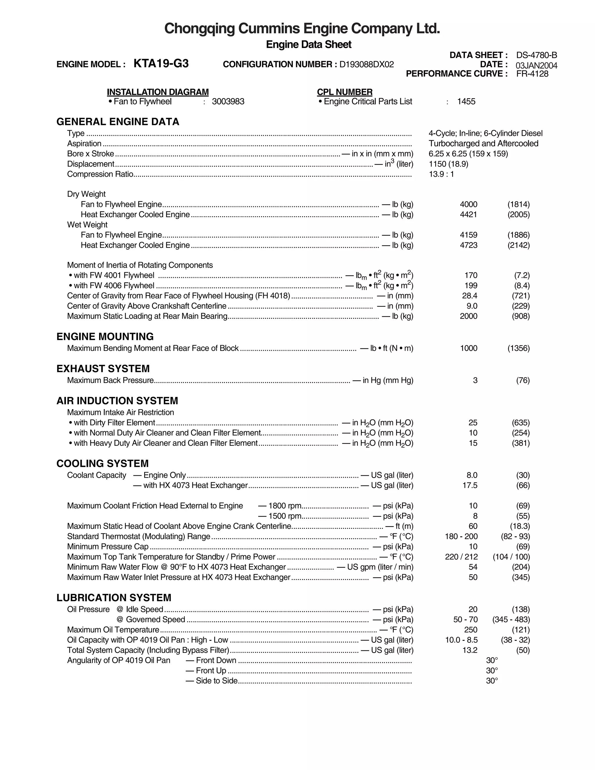 Kta19 g3 cummins | PDF
