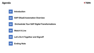 KTern.AI-SAP-DXaaS-Workshop-ORCHESTRATE | PPT