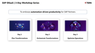 KTern.AI-SAP-DXaaS-Workshop-OPTIMIZE | PPT