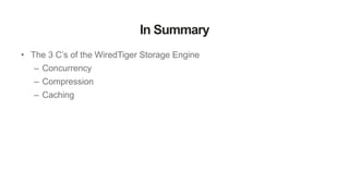 WiredTiger MongoDB Integration | PPT