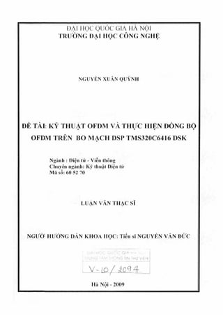 Kỹ thuật OFDM và thực hiện đồng bộ OFDM trên bo mạch DSP TMS320C6416m DSK.pdf