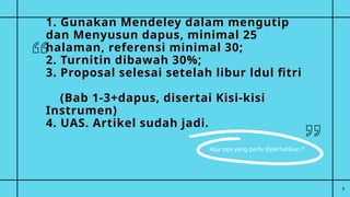 Bagaimana membuat karya tulis ilmiah / proposal | PPTX