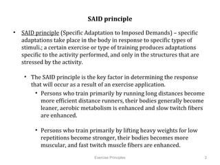 EXERCISE PRINCIPLES | PDF