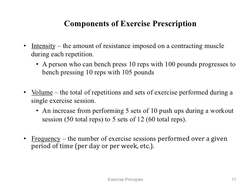 EXERCISE PRINCIPLES