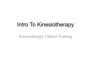 Kineseotherapy History | PDF