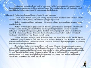 pengaruh gelombang korea | PPTX