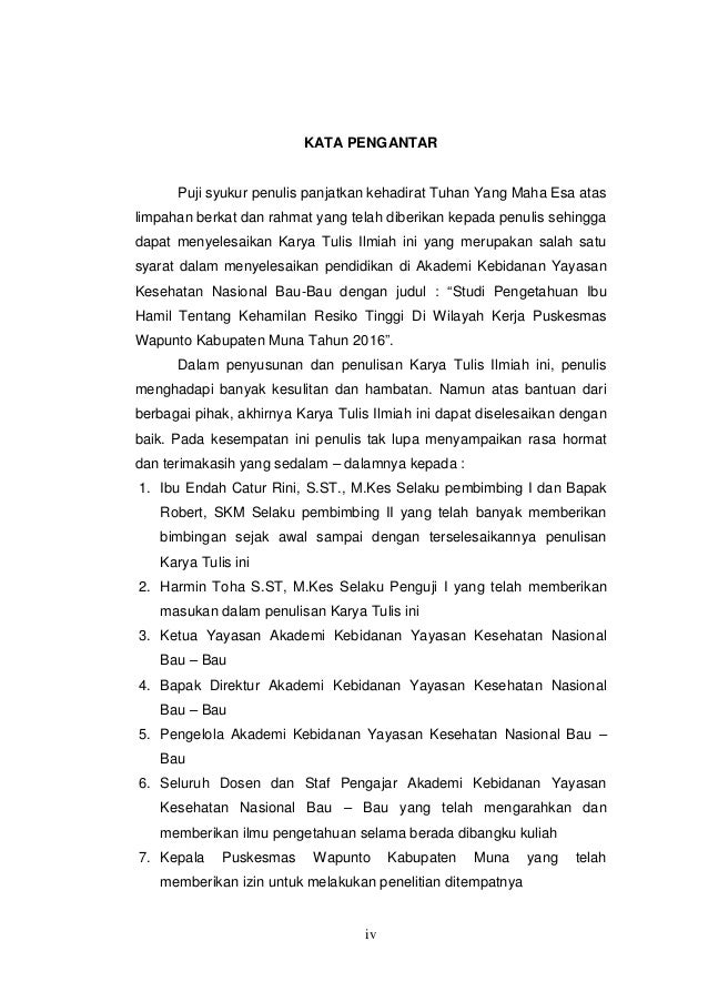 Kata Pengantar Kti - Perumperindo.co.id
