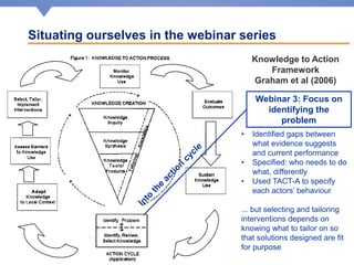Webinar 4: Identifying barriers and enablers, and determinants, in ...