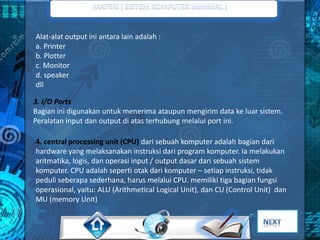 Bagan Sistem Komputer Minimal | PPTX