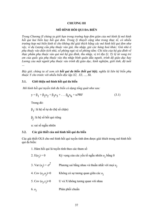 Phương trình hồi quy | PDF