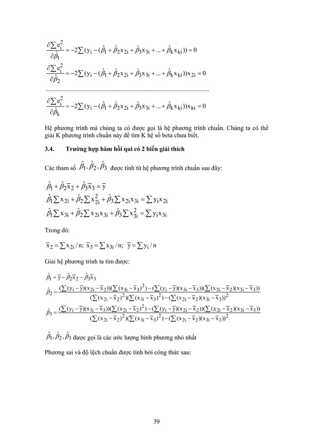 Phương trình hồi quy | PDF