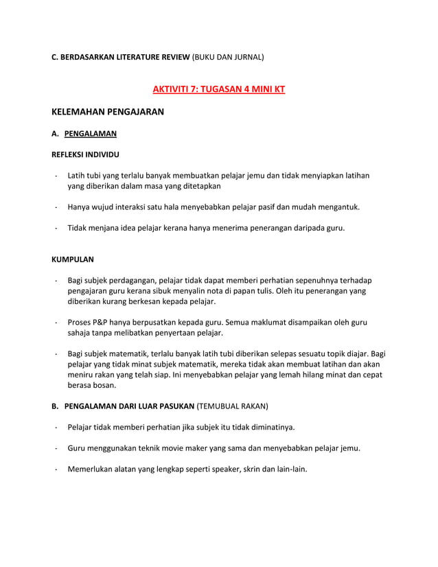 MINI KAJIAN TINDAKAN | PDF