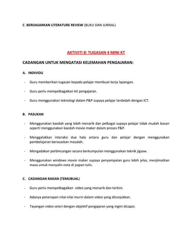 MINI KAJIAN TINDAKAN | PDF