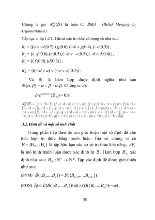 Luận văn: Tích hợp tri thức sử dụng các kỹ thuật tranh cãi, HAY | PDF
