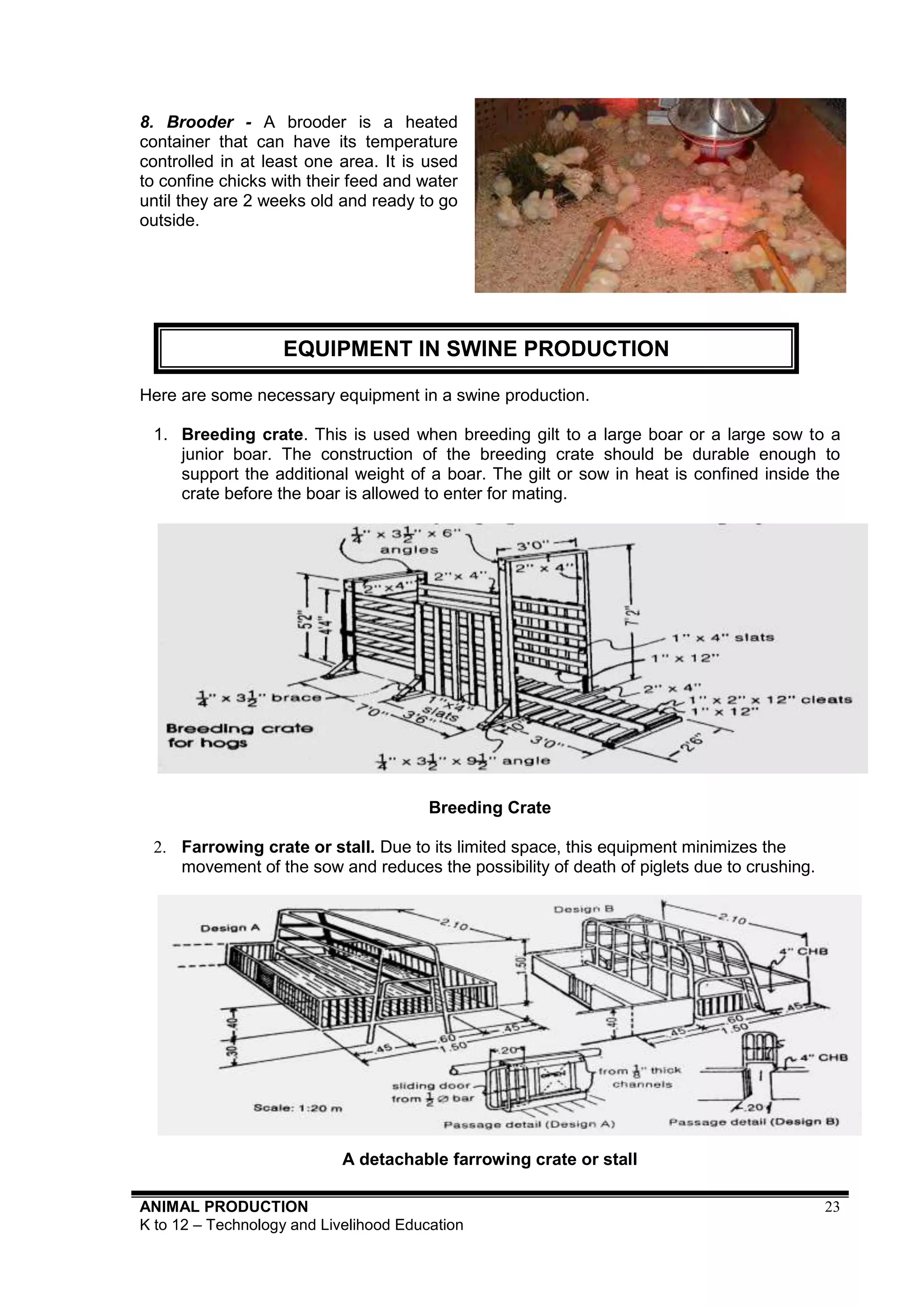 K to 12 animal production learning module | PDF
