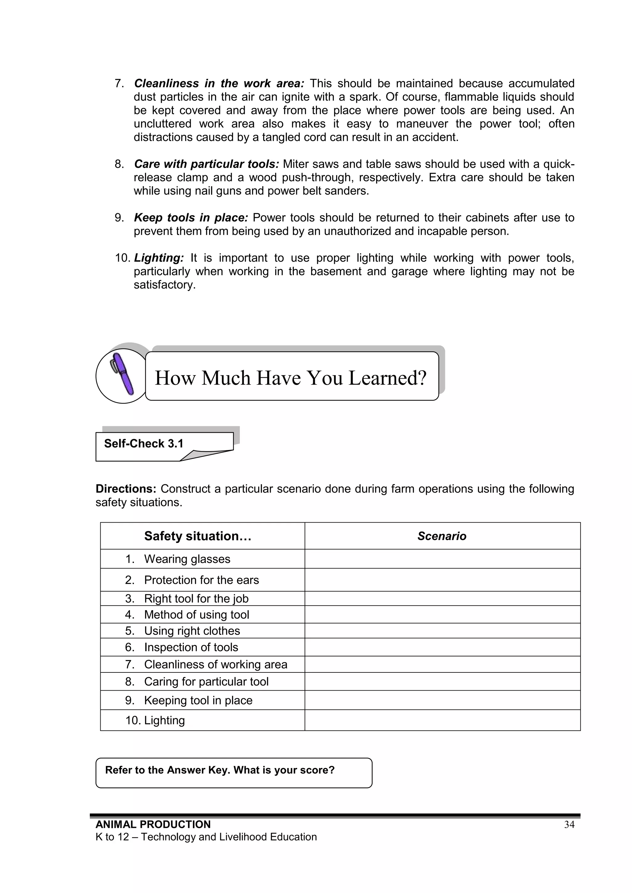 K to 12 animal production learning module | PDF