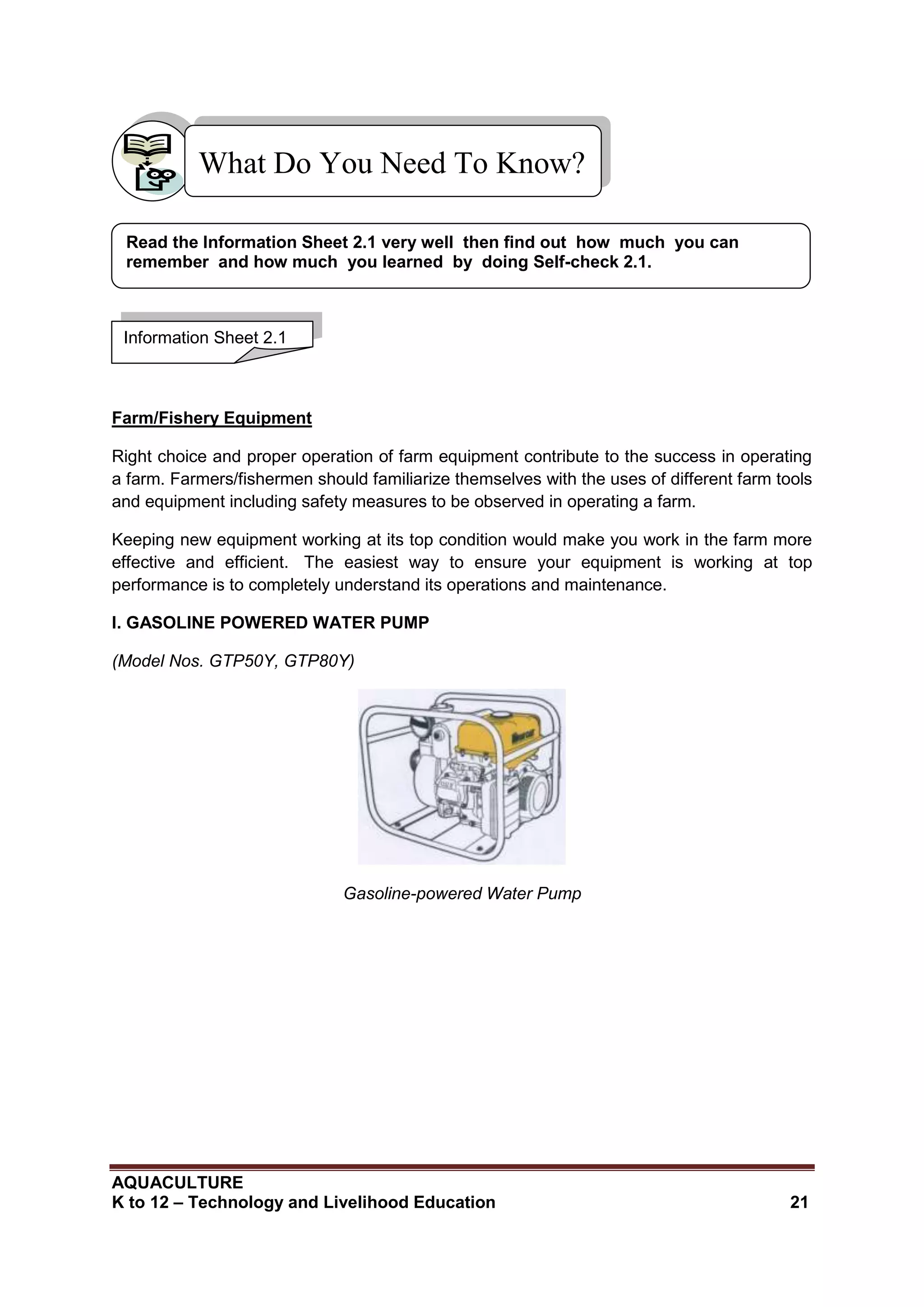 K to 12 Aquaculture Learning Module | PDF