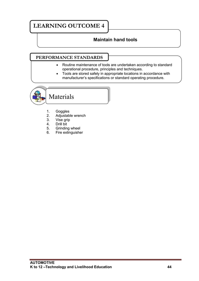 K to 12 automotive learning module | PDF | Automotive Industry | Industries