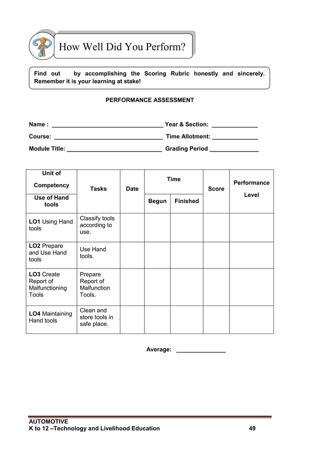 K to 12 automotive learning module | PDF | Automotive Industry | Industries