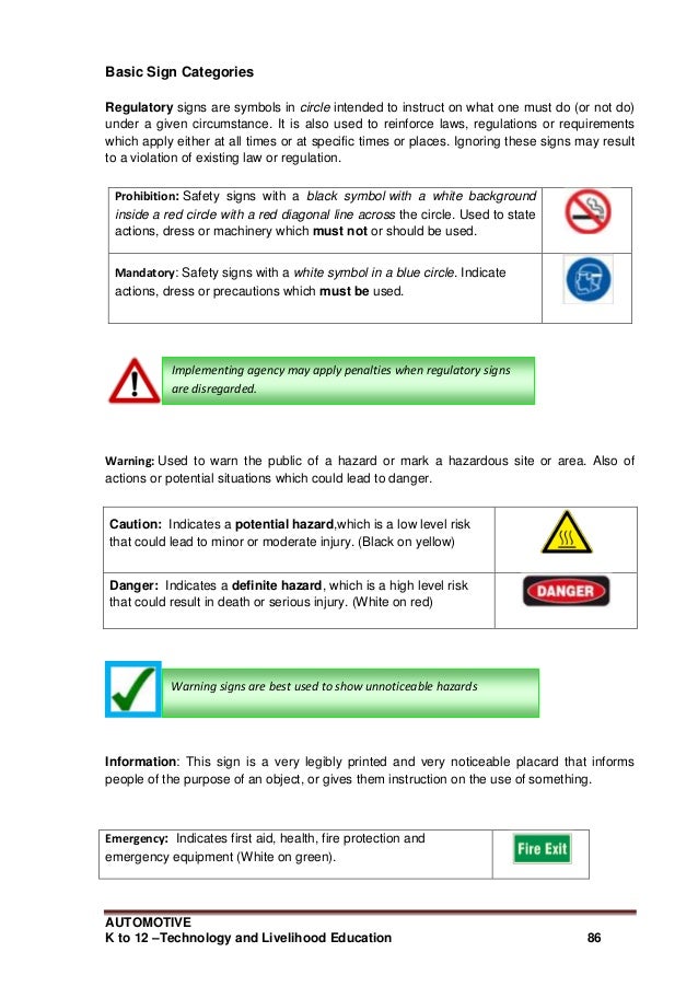 K to 12 automotive learning module