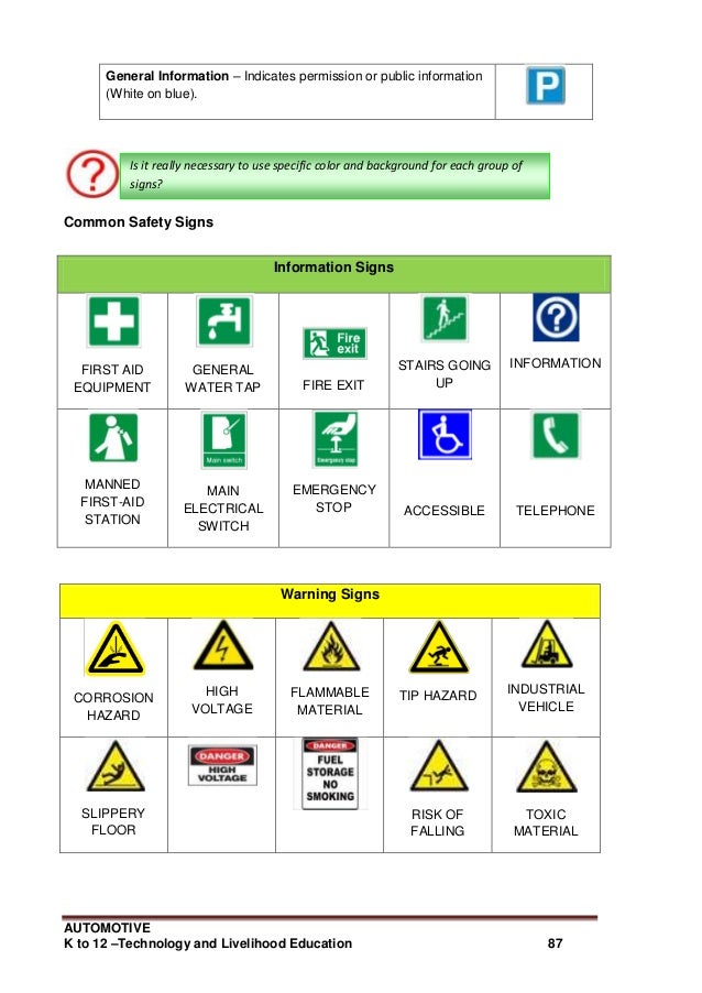 K to 12 automotive learning module