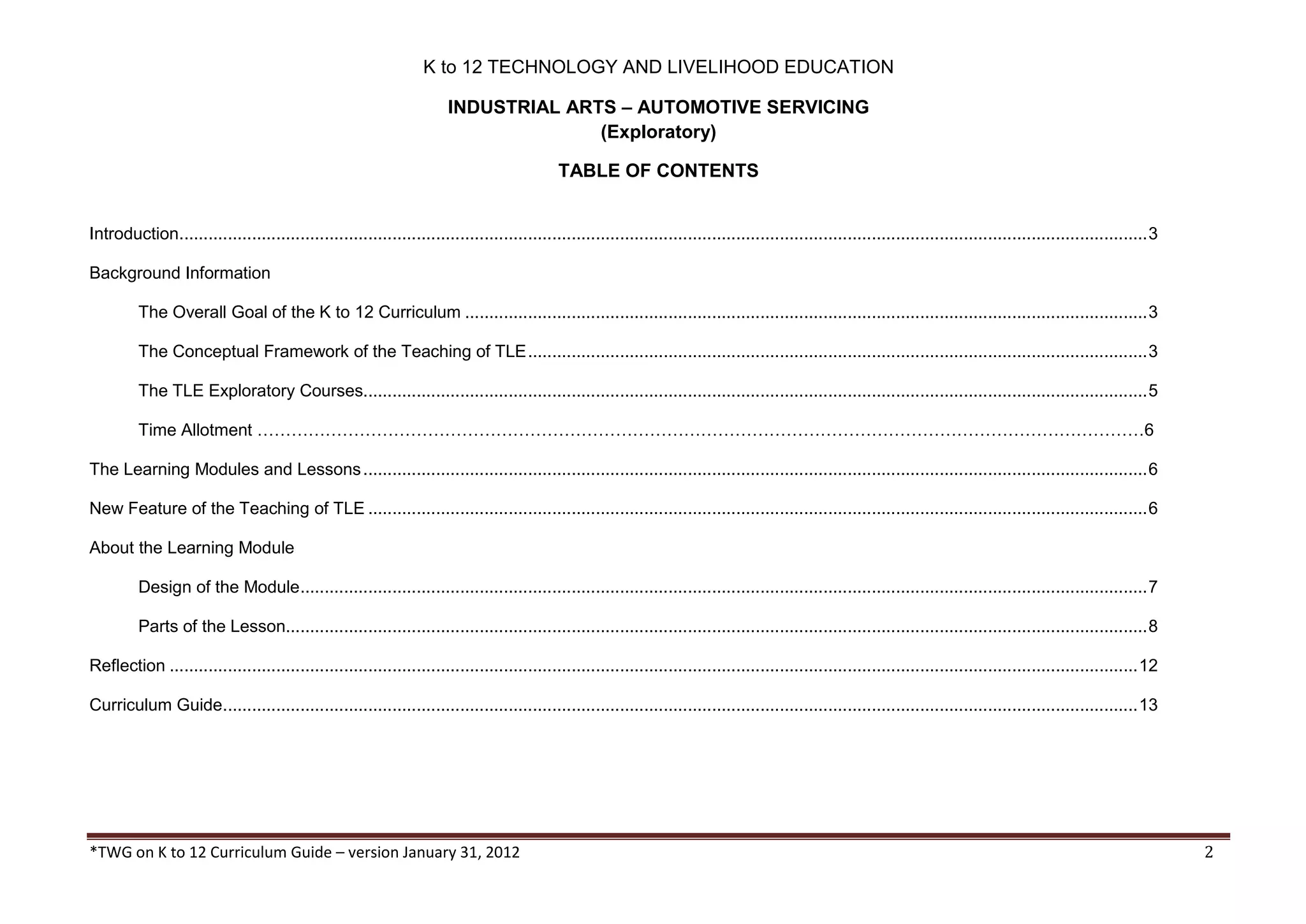 K to 12 automotive teachers guide | PDF