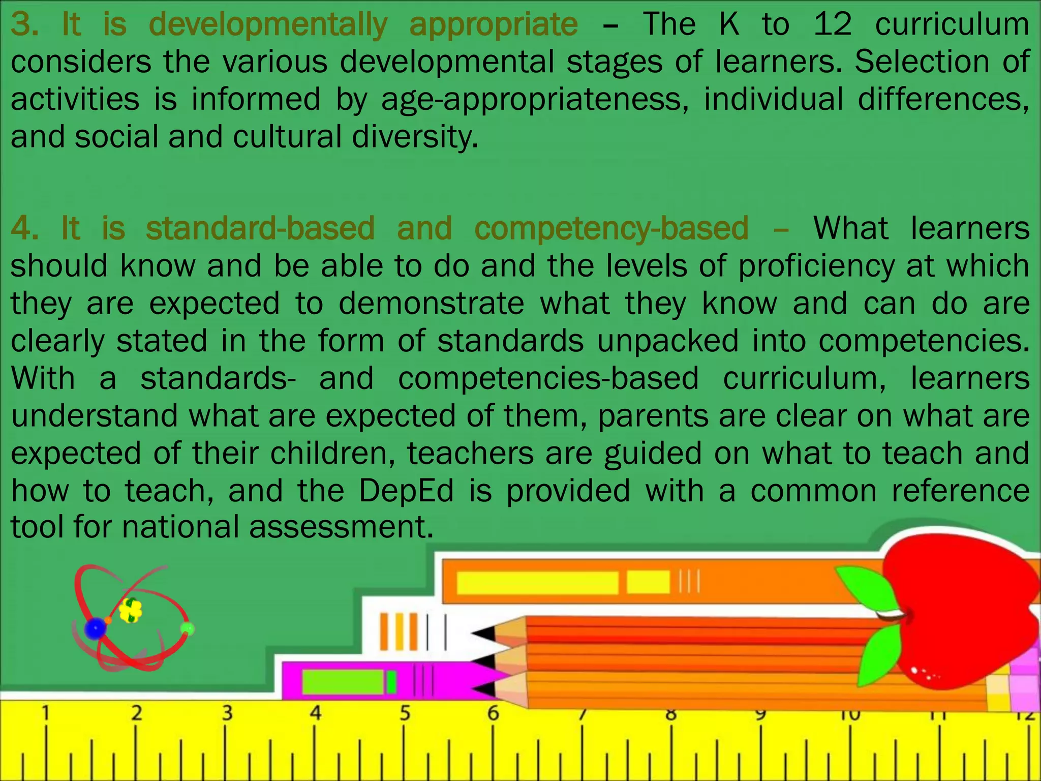 K to 12 Basic Education Curriculum | PDF
