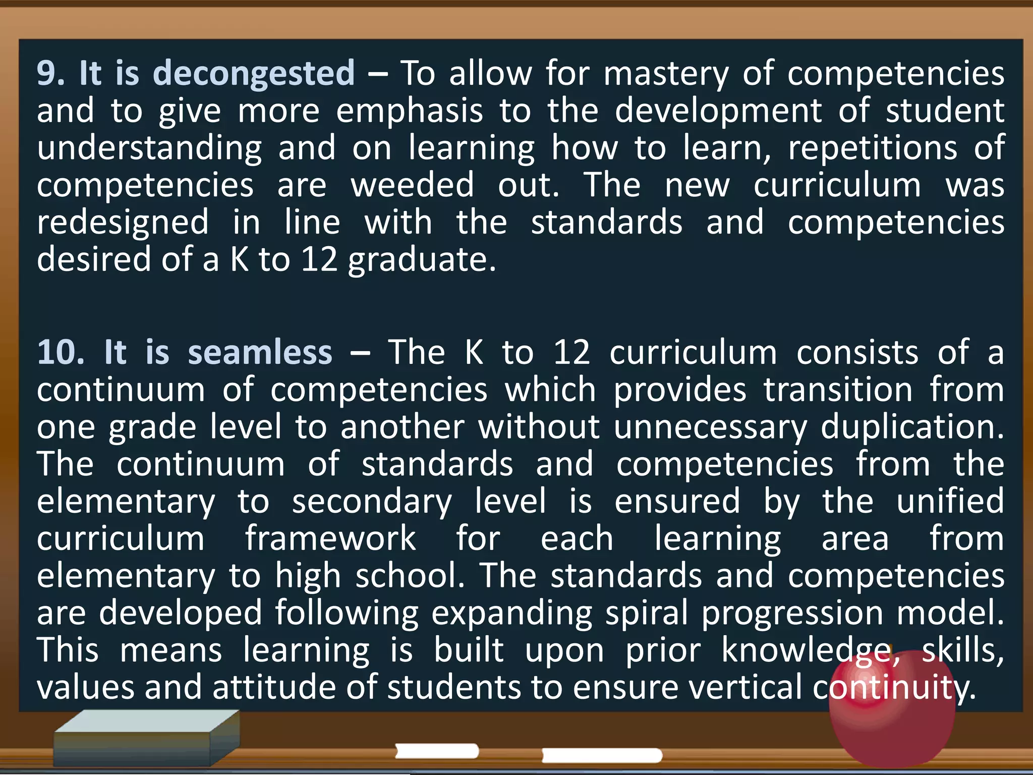 K to 12 Basic Education Curriculum | PDF