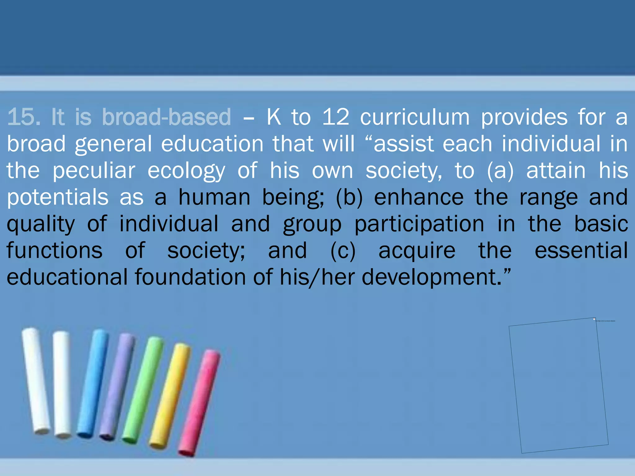 K to 12 Basic Education Curriculum | PDF