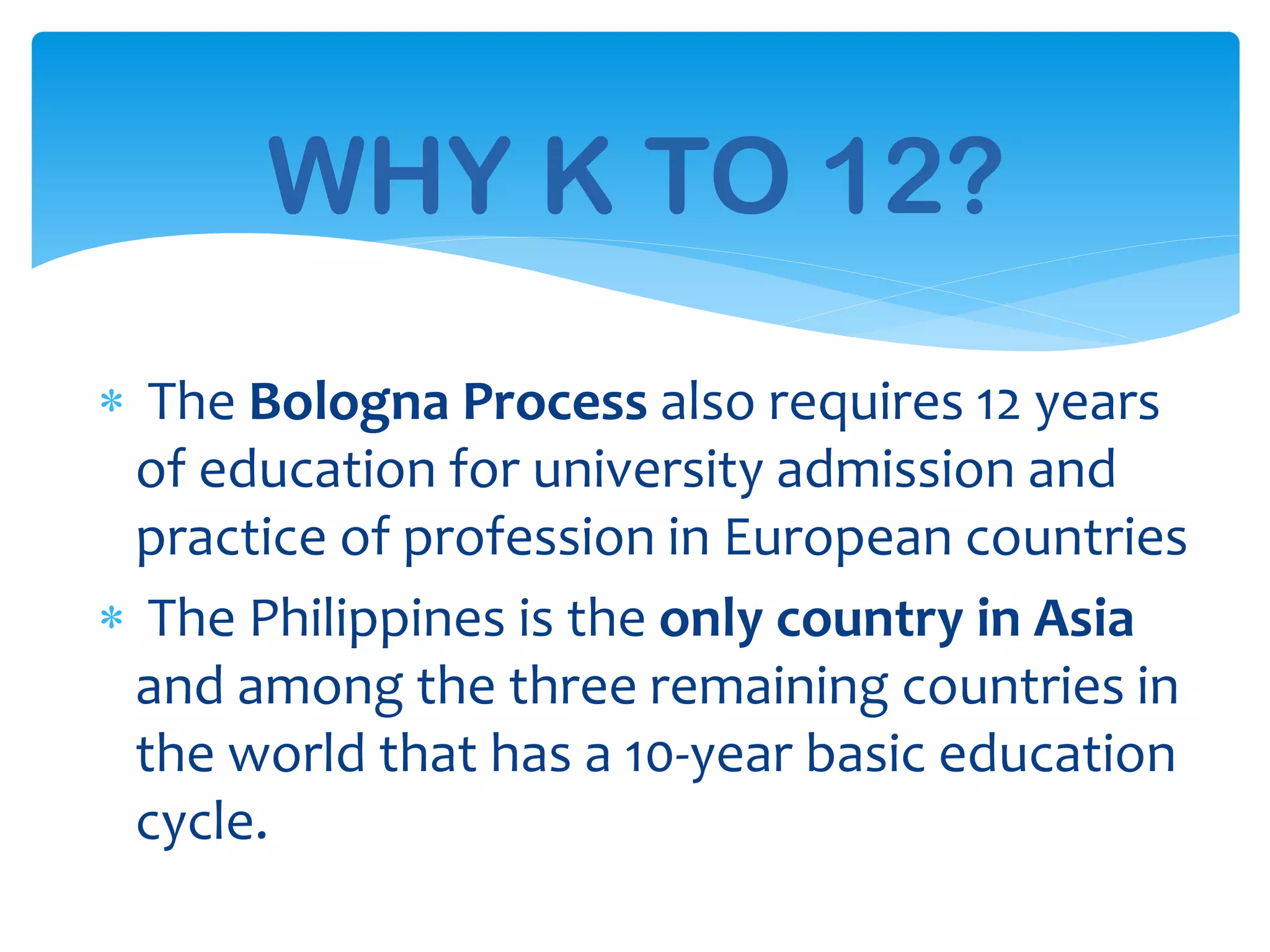 K to 12 Basic Education Curriculum | PDF