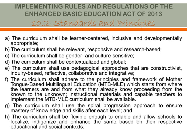 K to 12 Basic Education Curriculum | PDF