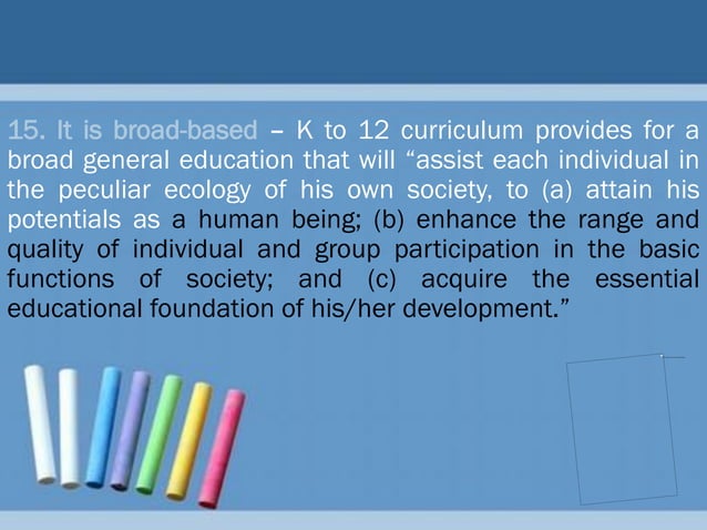 K to 12 Basic Education Curriculum | PDF