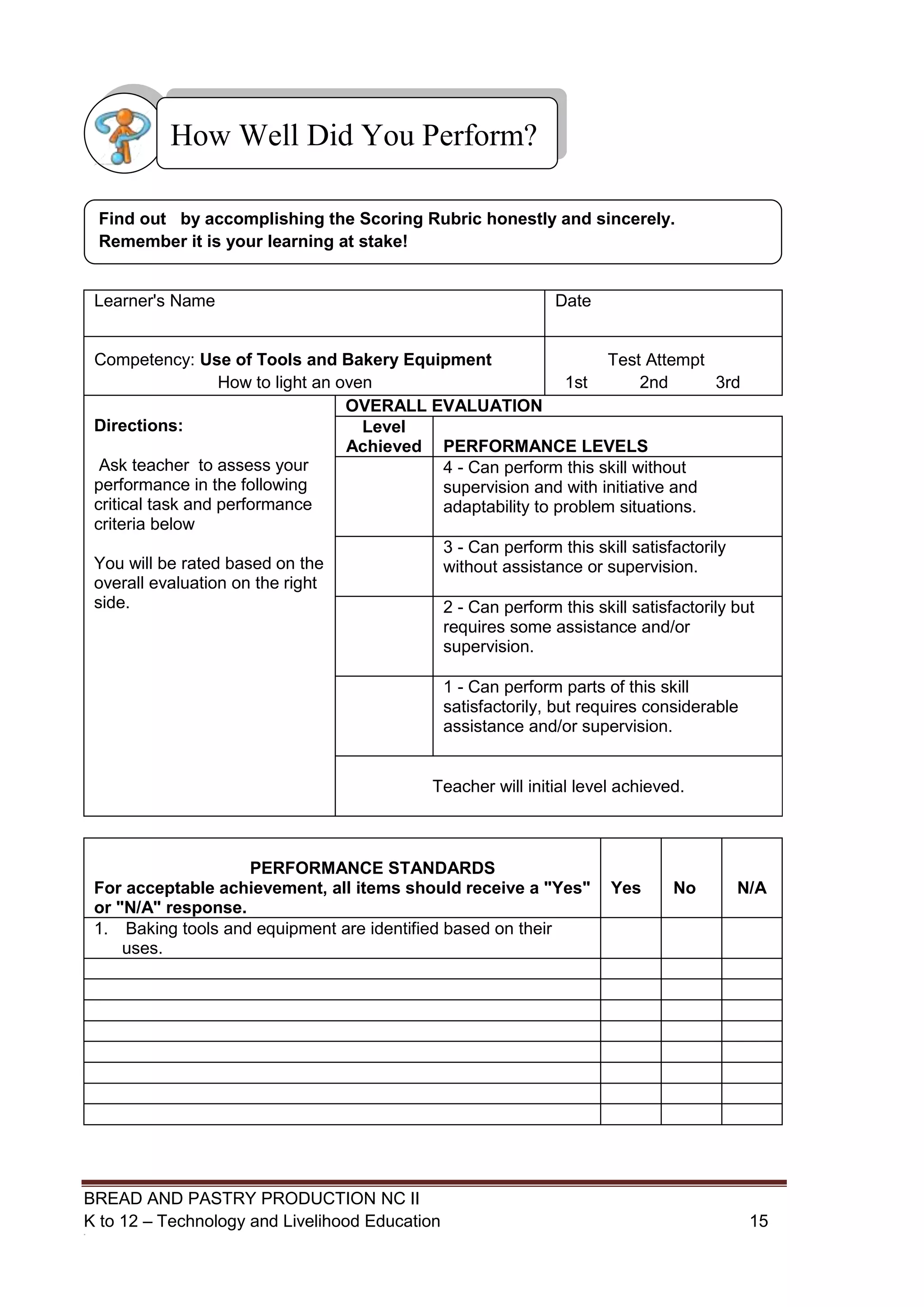 K to 12 bread and pastry learning module | PDF