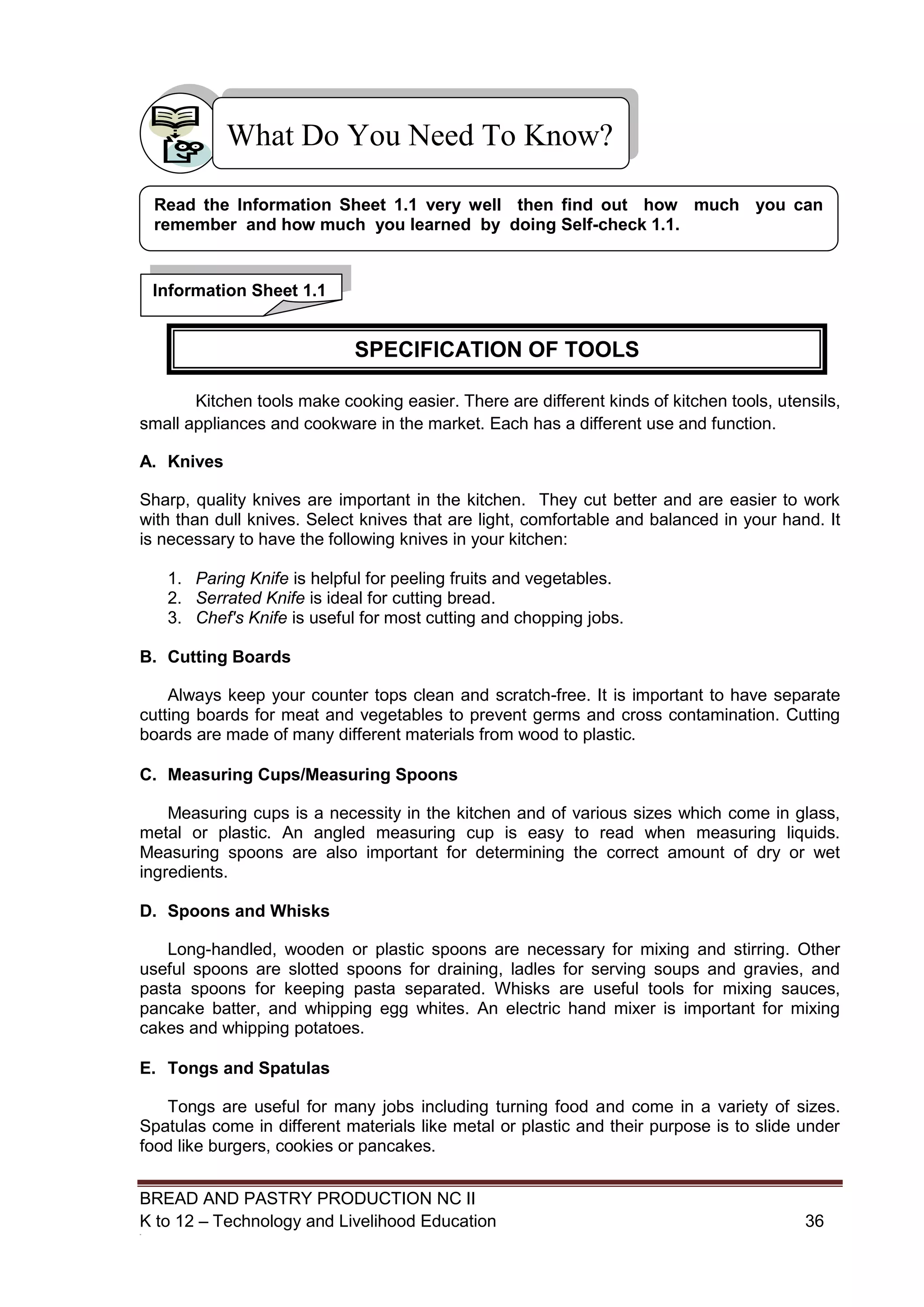 K to 12 bread and pastry learning module | PDF