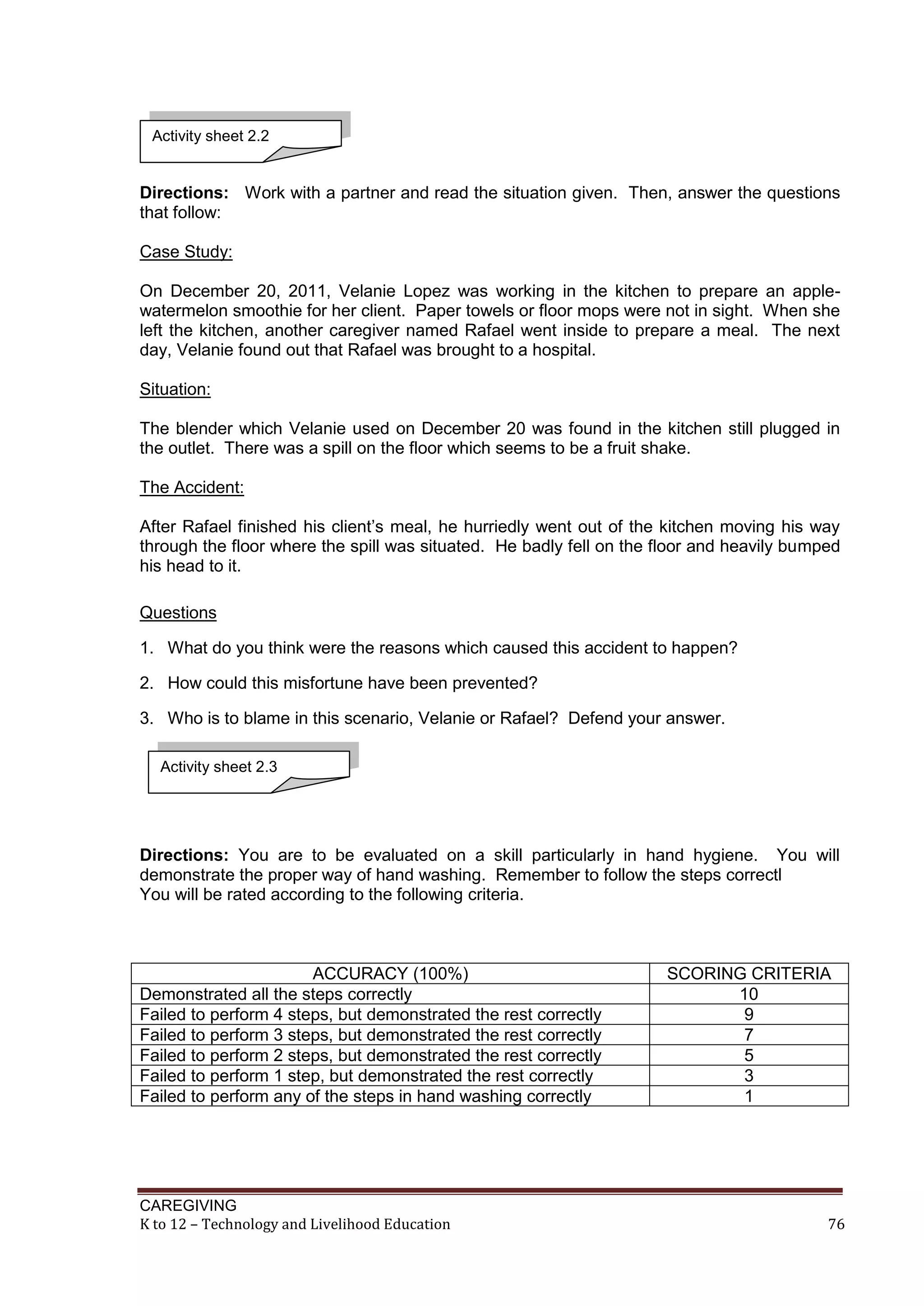 K to 12 caregiving learning modules | PDF