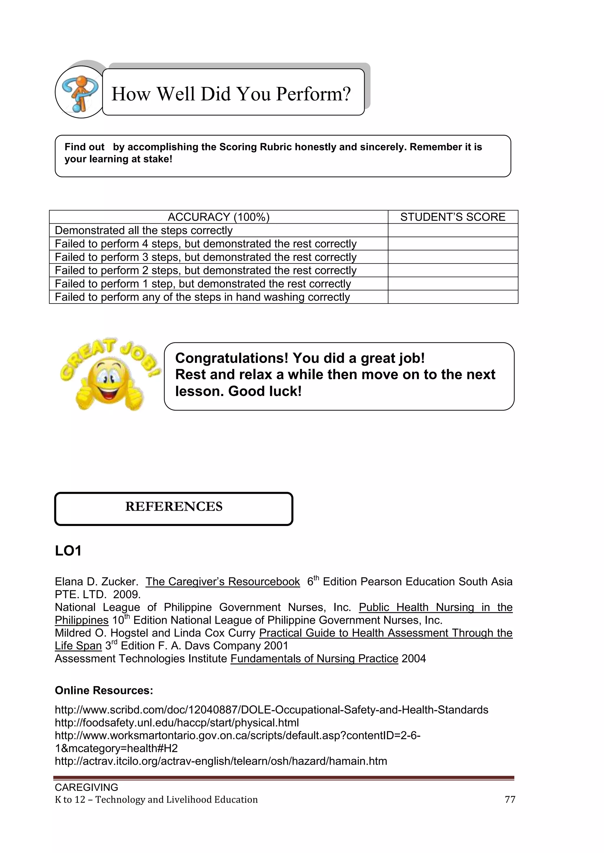 K to 12 caregiving learning modules | PDF