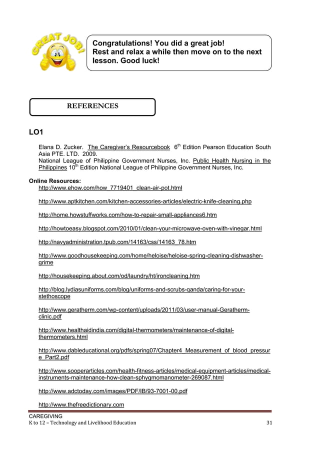 K to 12 caregiving learning modules | PDF | Eldercare | Family and ...