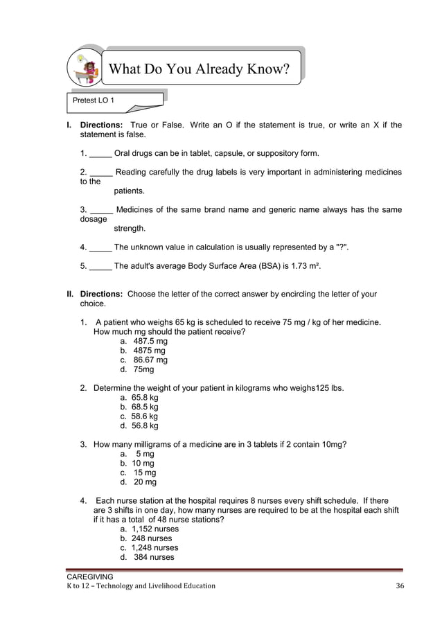K to 12 caregiving learning modules | PDF | Eldercare | Family and ...