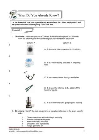 K to 12 caregiving learning modules | PDF