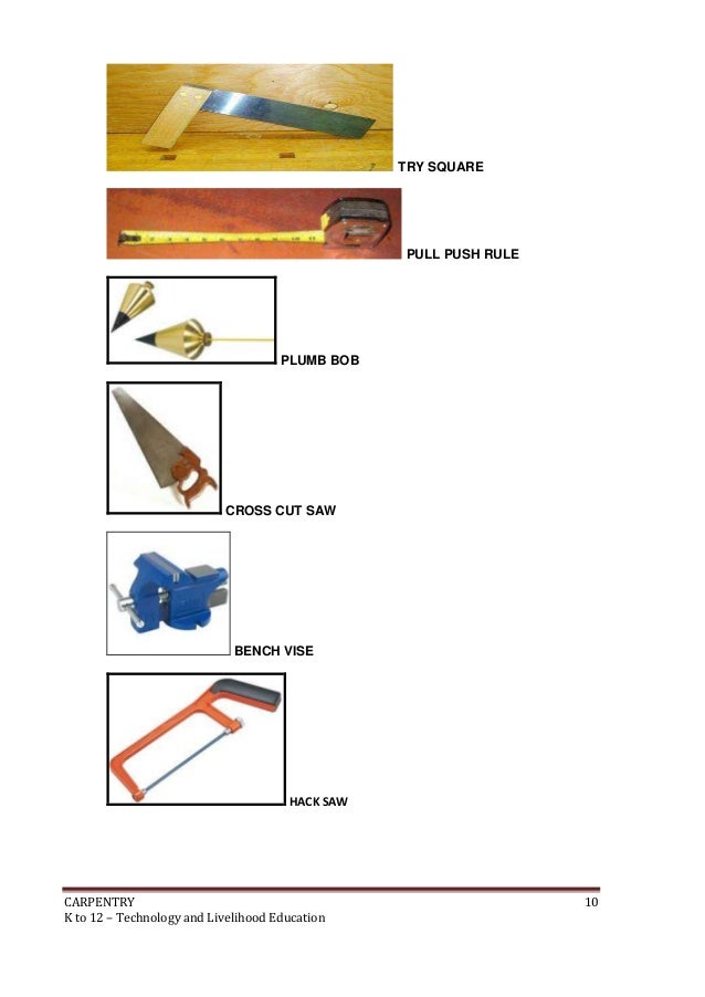 K to 12 Carpentry Learning Modules