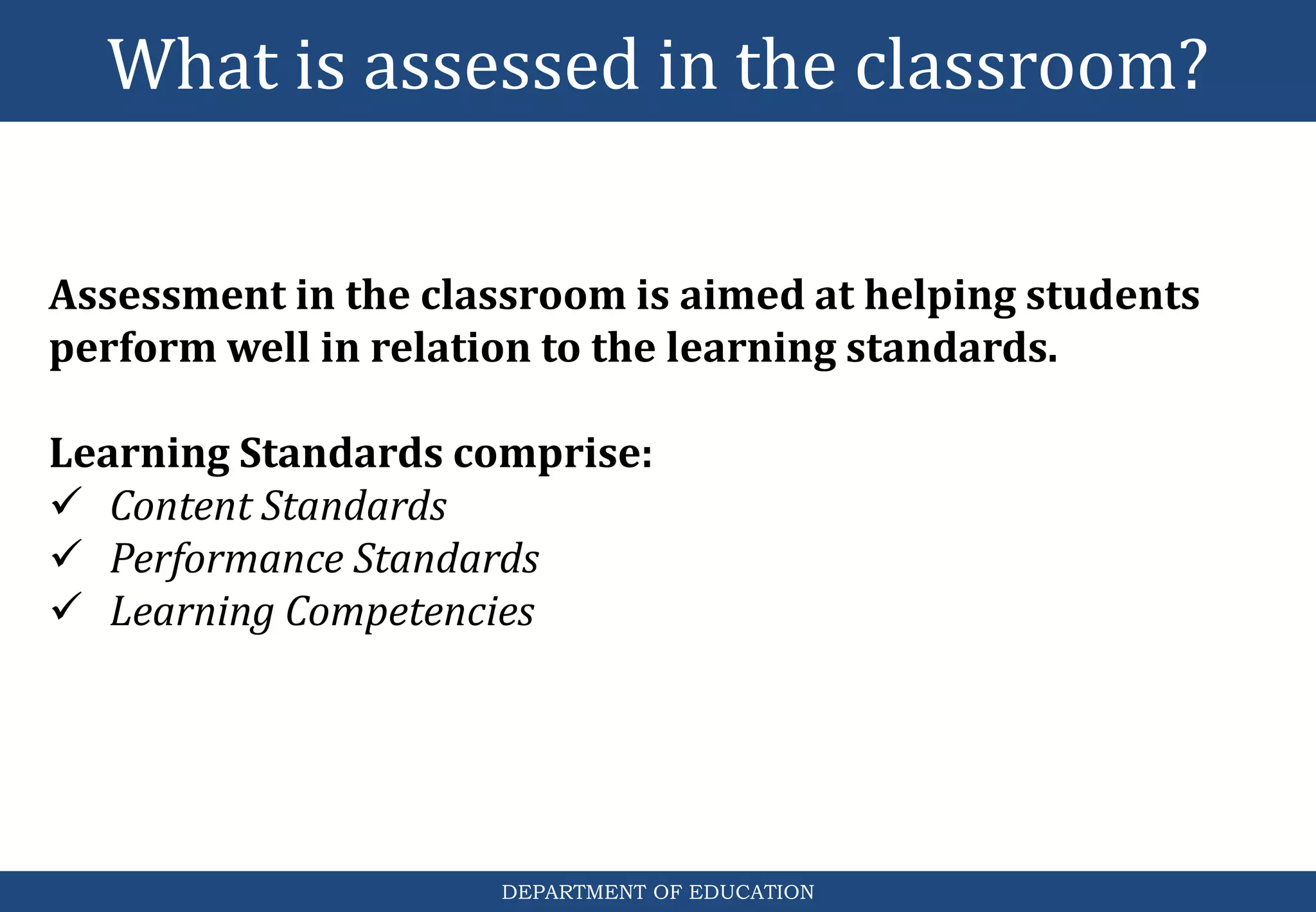 K to 12 classroom assessment (revised) | PPTX