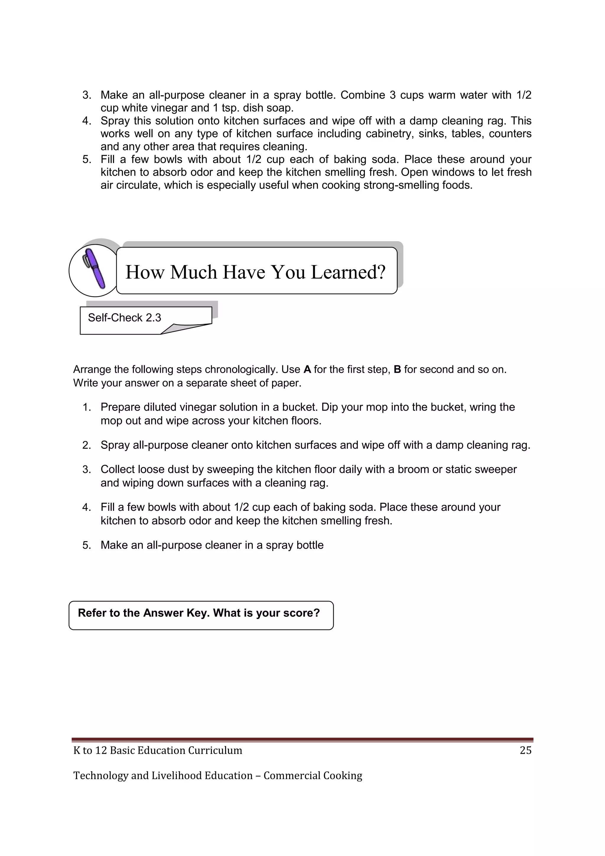 K to 12 commercial cooking learning module | PDF | Education