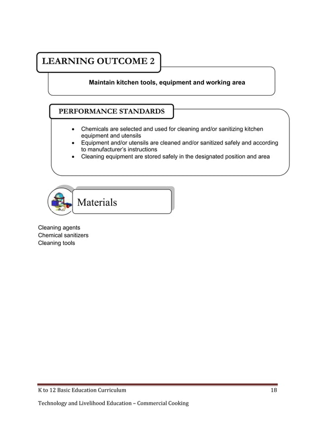 K to 12 commercial cooking learning module | PDF | Education
