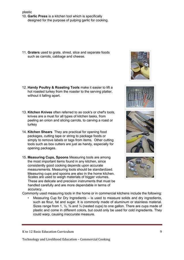 K to 12_commercial_cooking_learning_module - copy | PDF | Home ...